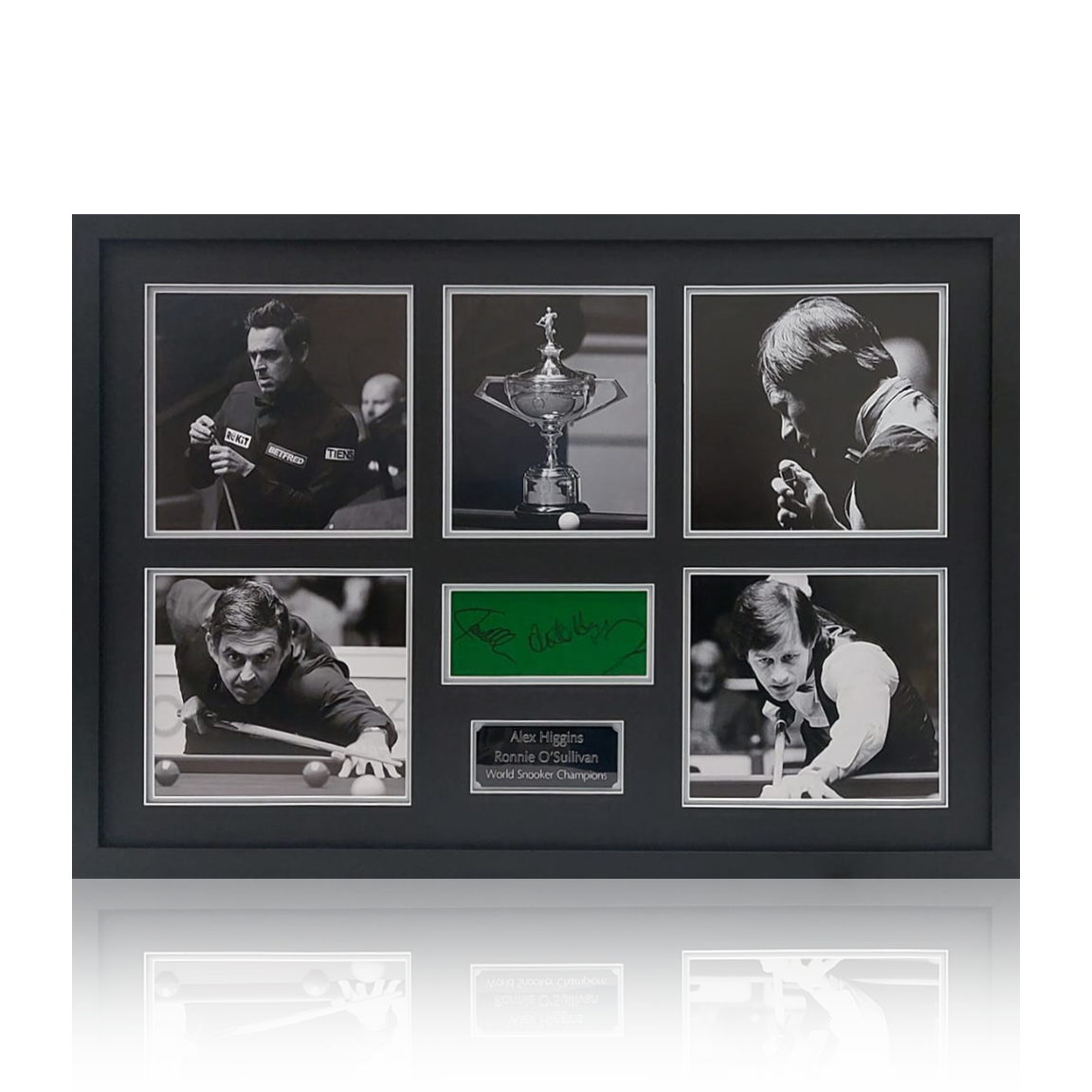 Ronnie O'Sullivan & Alex Higgins Signed Baize Display – Ronnie O ...