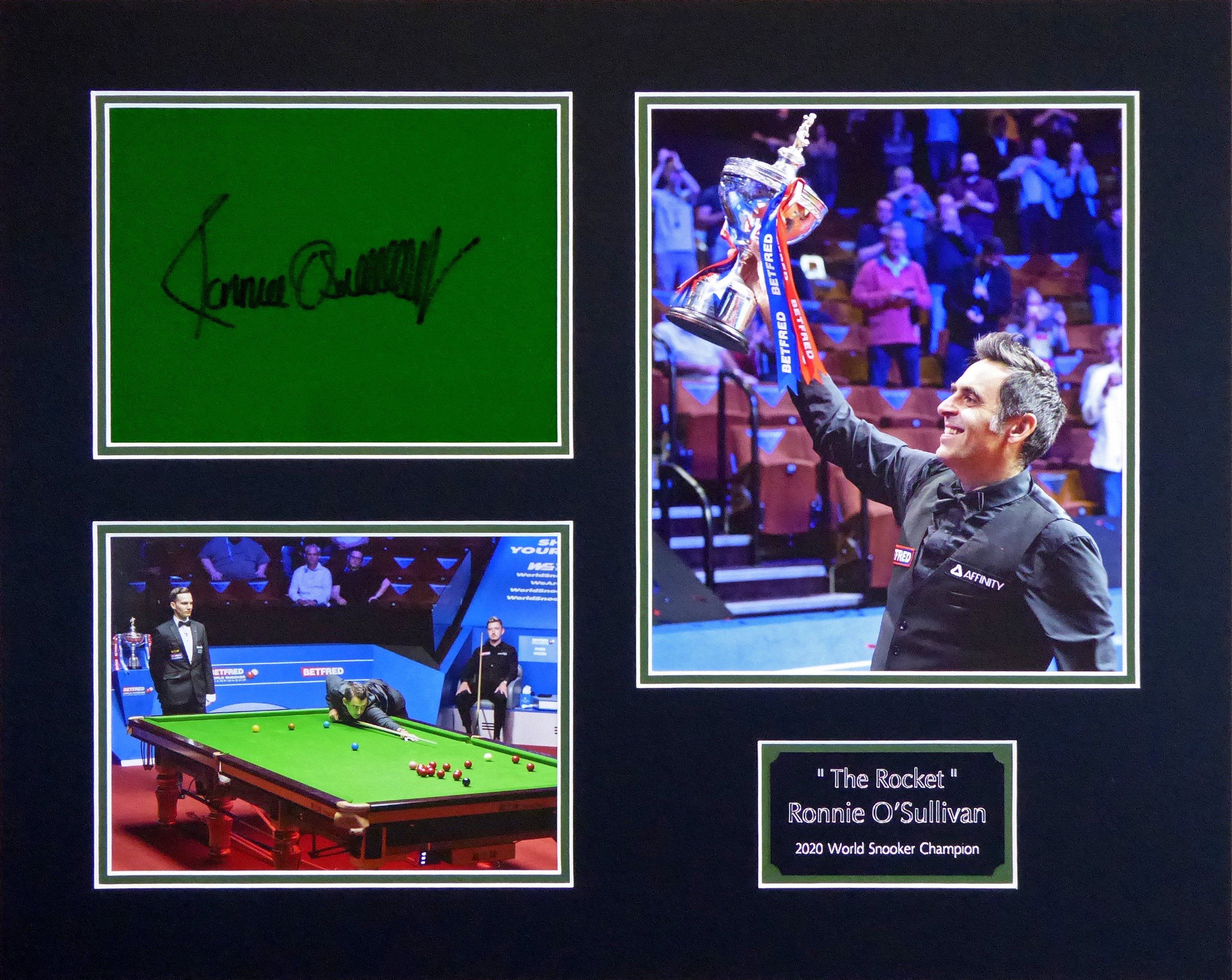 Ronnie O'Sullivan Signed 2020 Celebration Baize – Ronnie O'Sullivan Shop