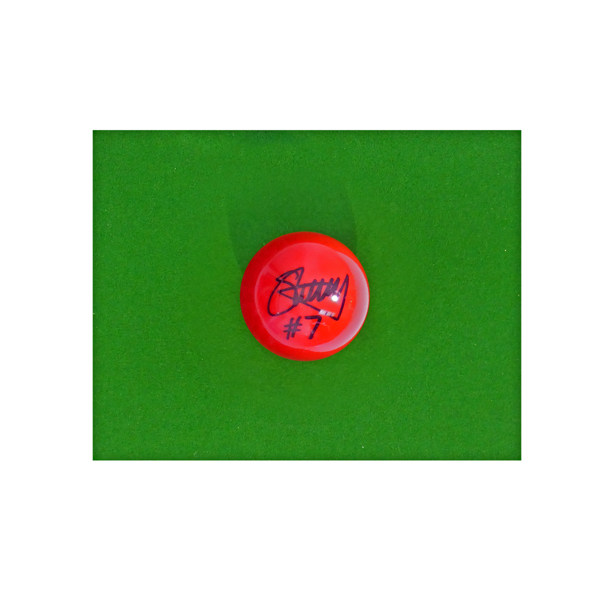 Stephen Hendry Signed Red Ball + Inscription – Ronnie O'Sullivan Shop